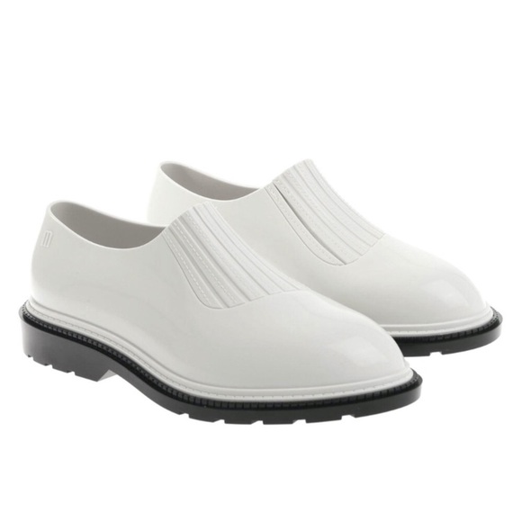 Melissa | Shoes | Melissa Preppy Rubber Slipon White Black 8 | Poshmark